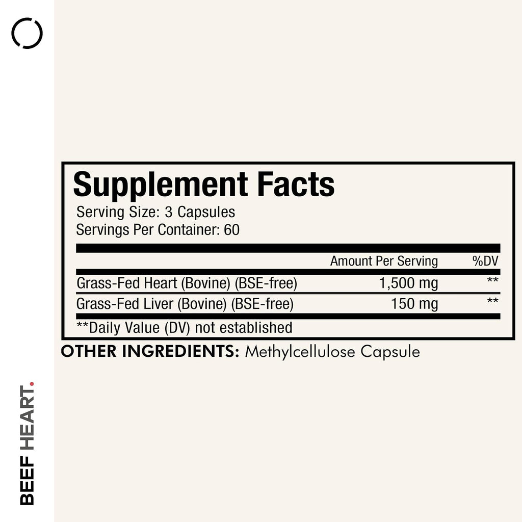 Grass-fed beef heart supplement benefits