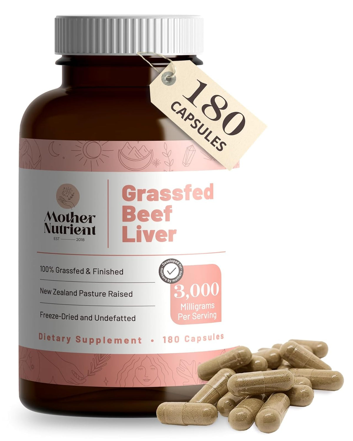 Grass fed beef liver capsules
