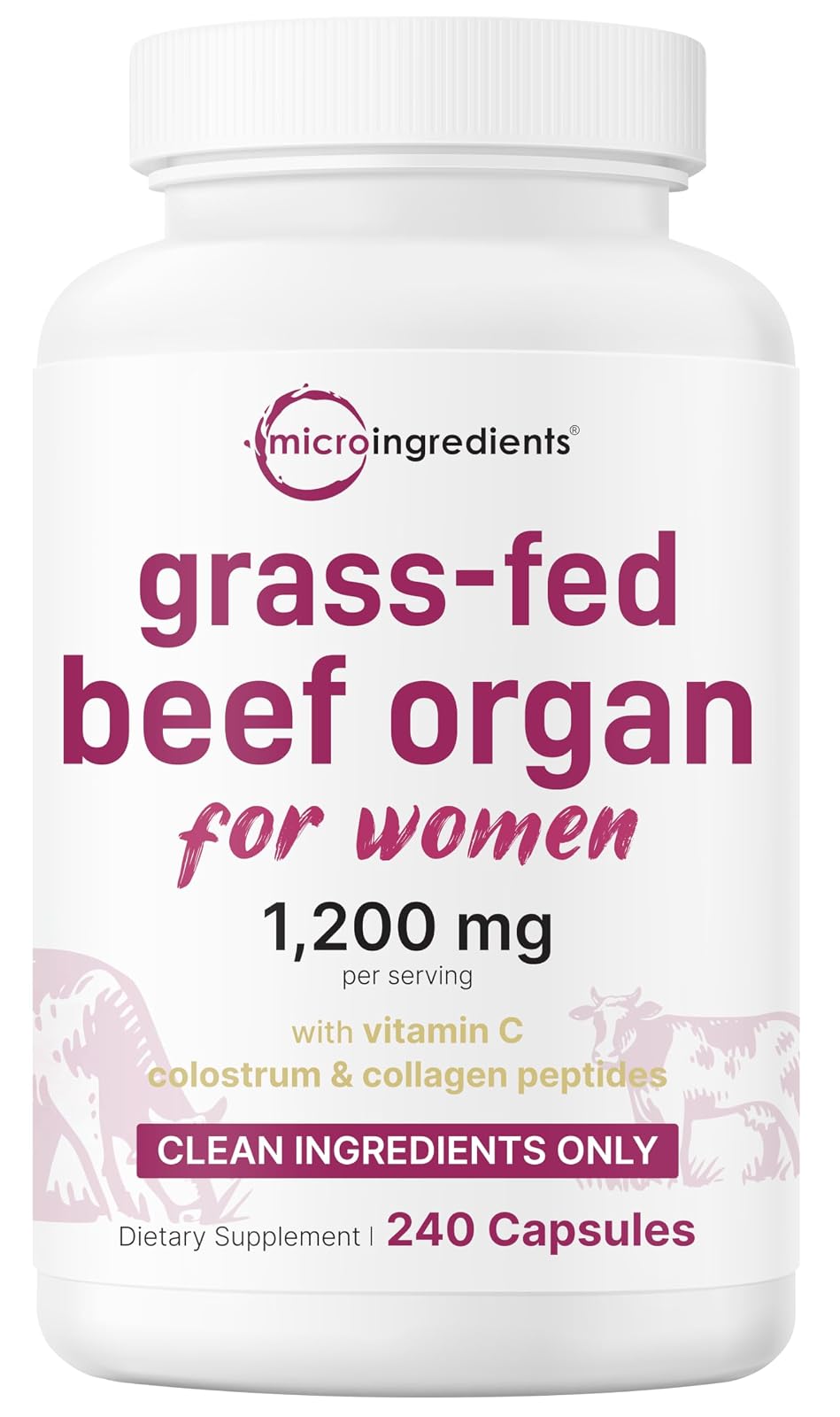 grass-fed beef organ supplement capsules