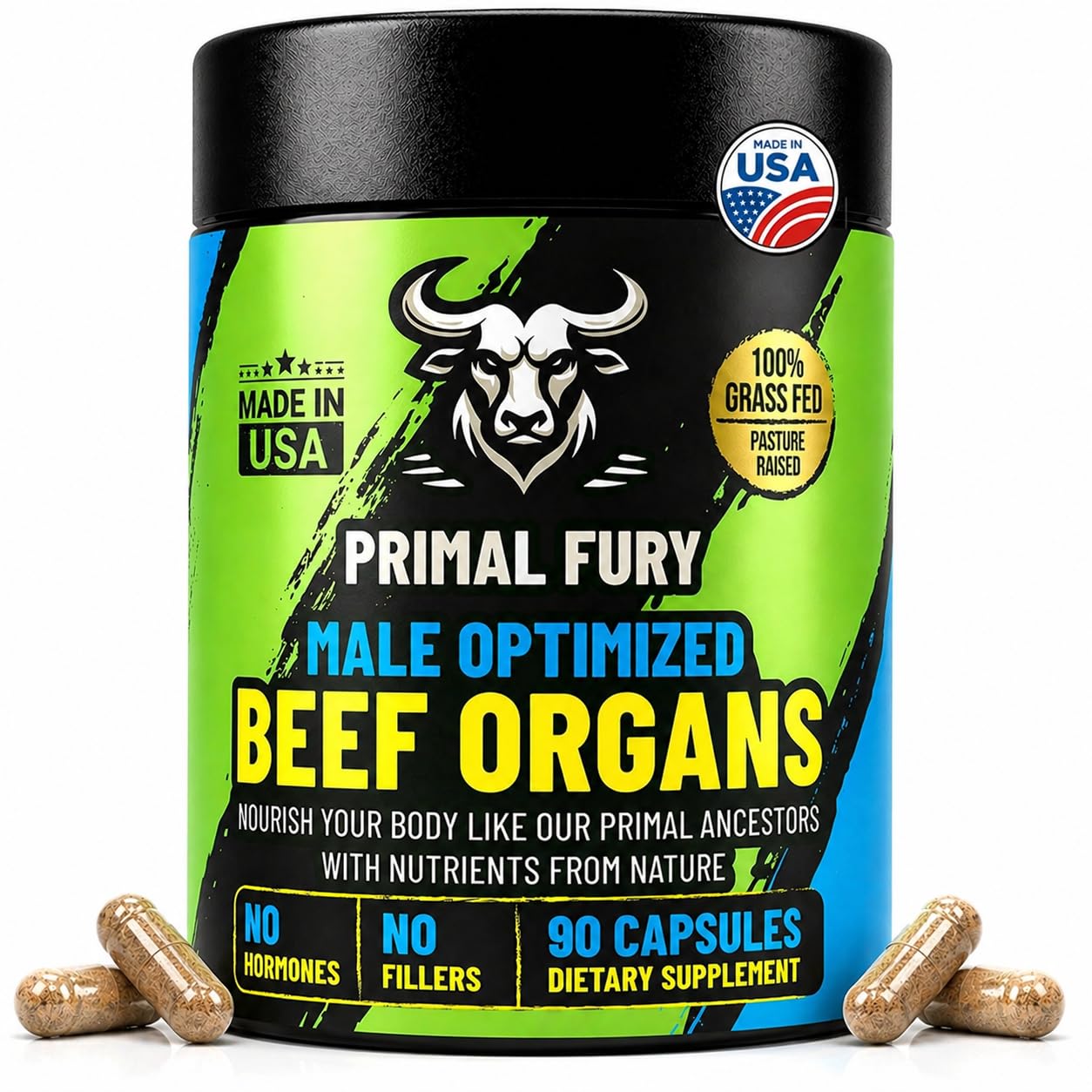 grass fed beef organ supplement capsules