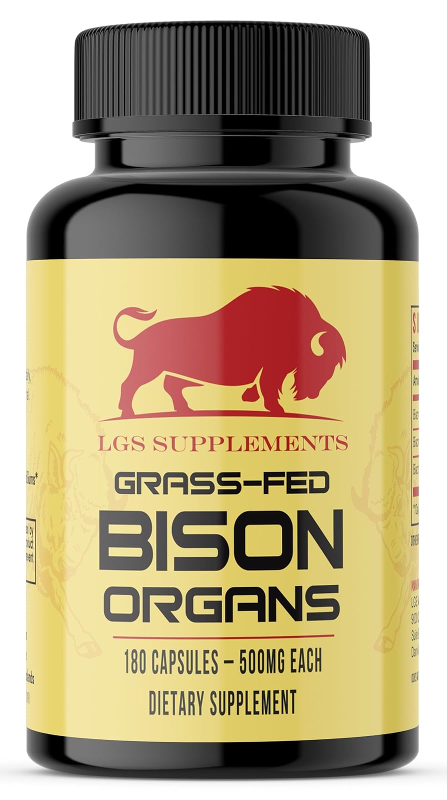 grass fed bison organ supplement capsules