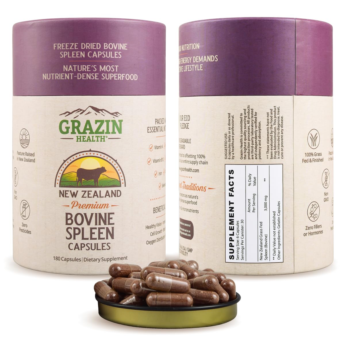 Grass fed blended vitamin supplements