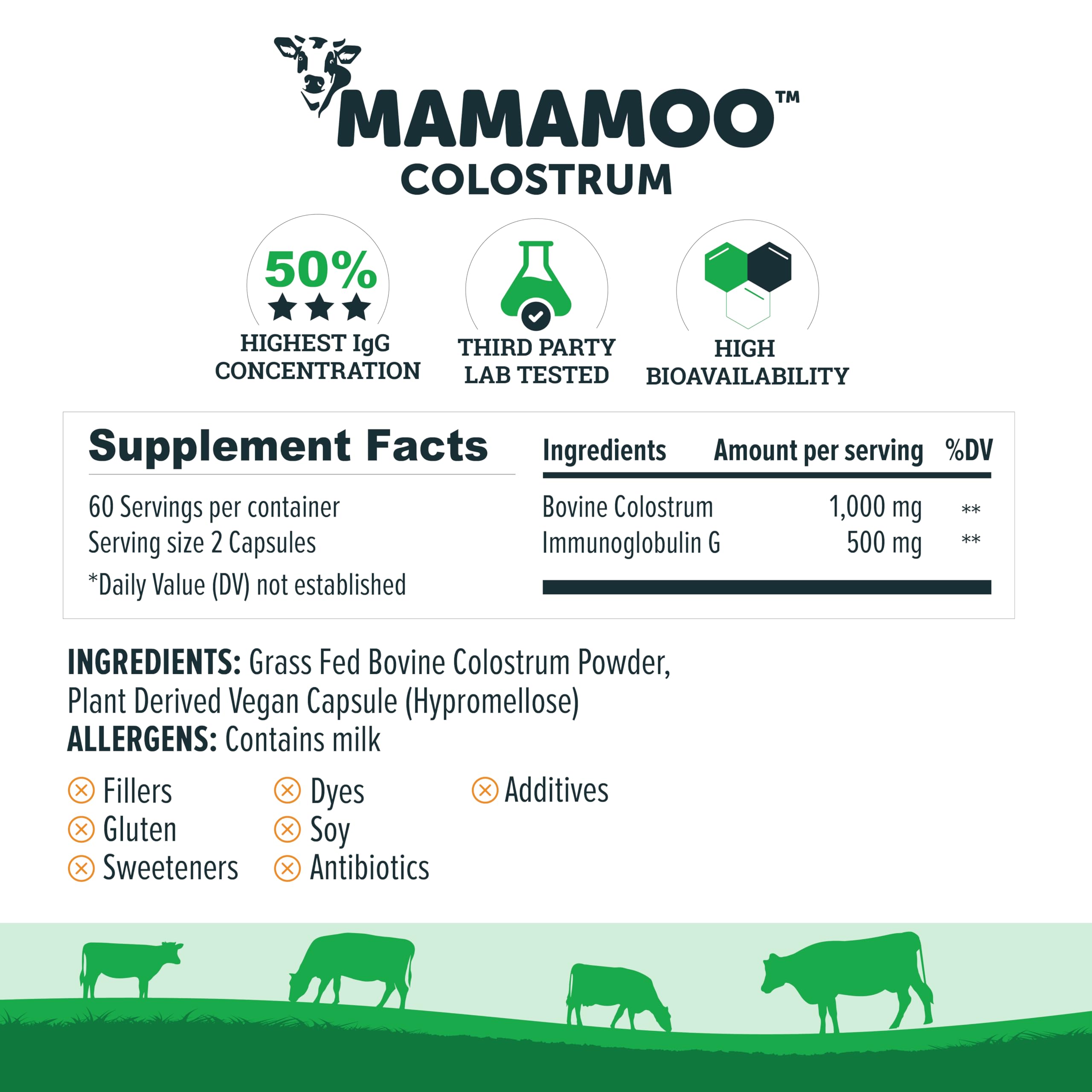 grass fed colostrum capsules for skin