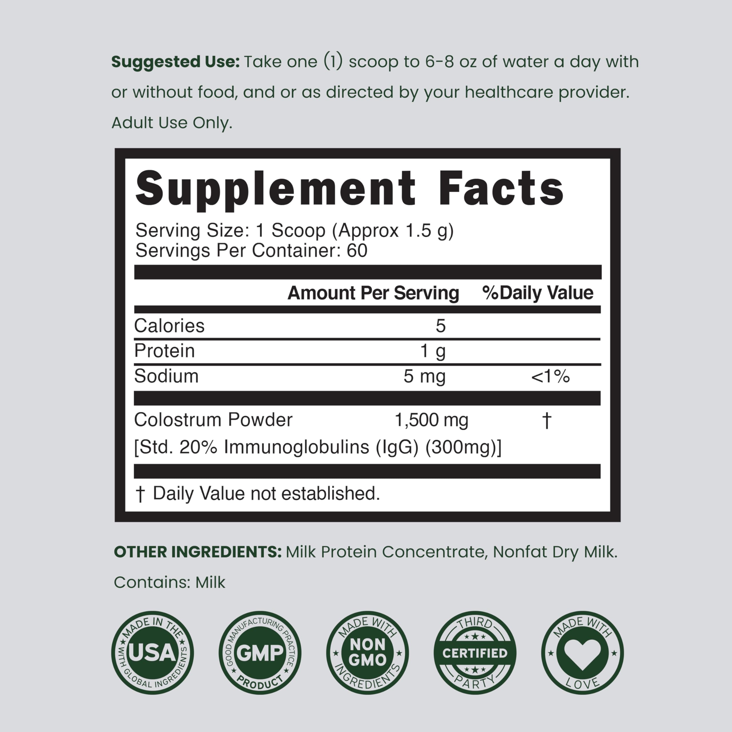 grass fed colostrum for better absorption