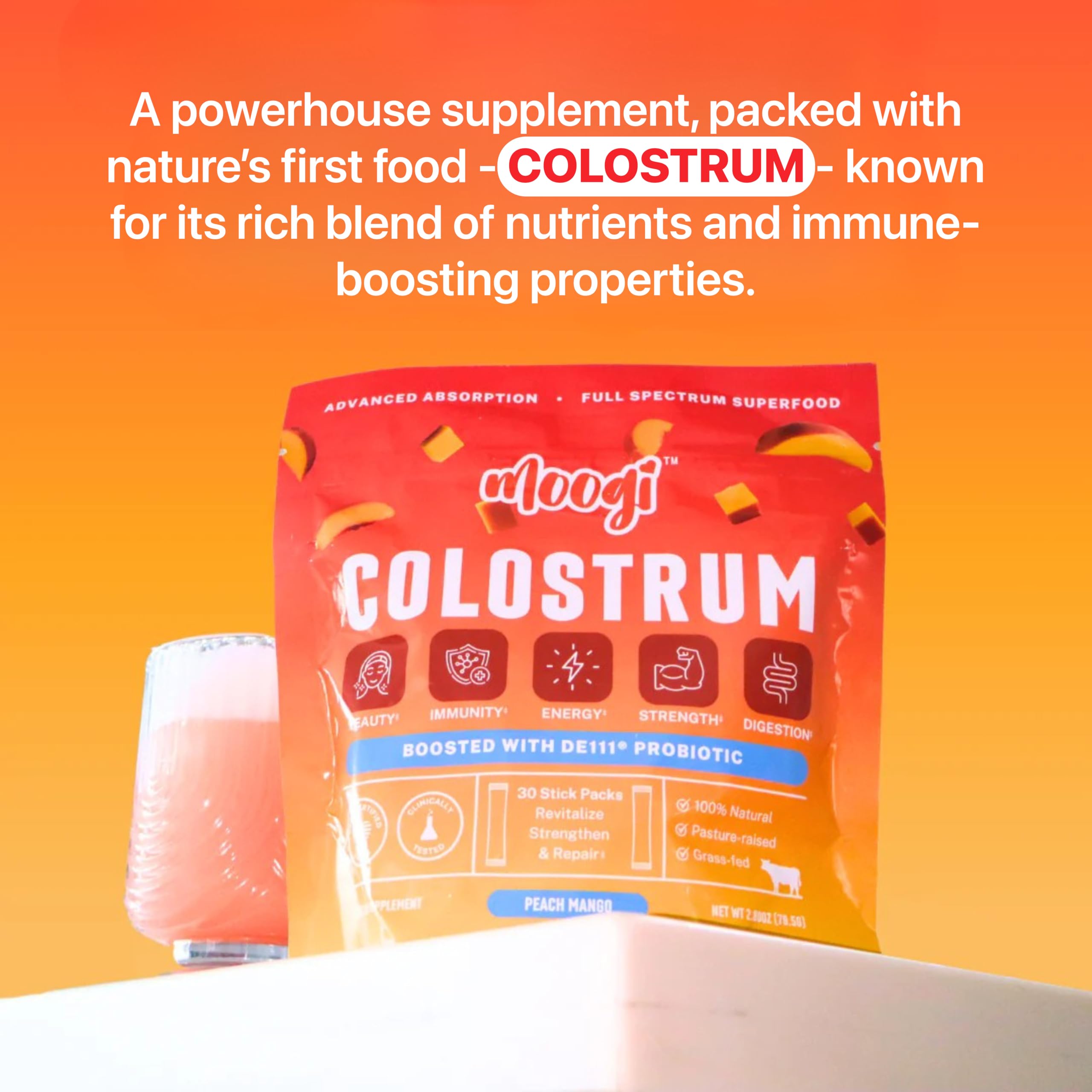 Grass fed colostrum for gut health
