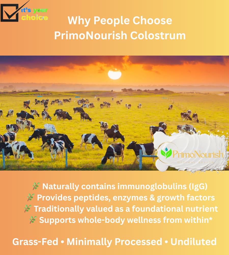 Grass-Fed colostrum powder nutritional benefits