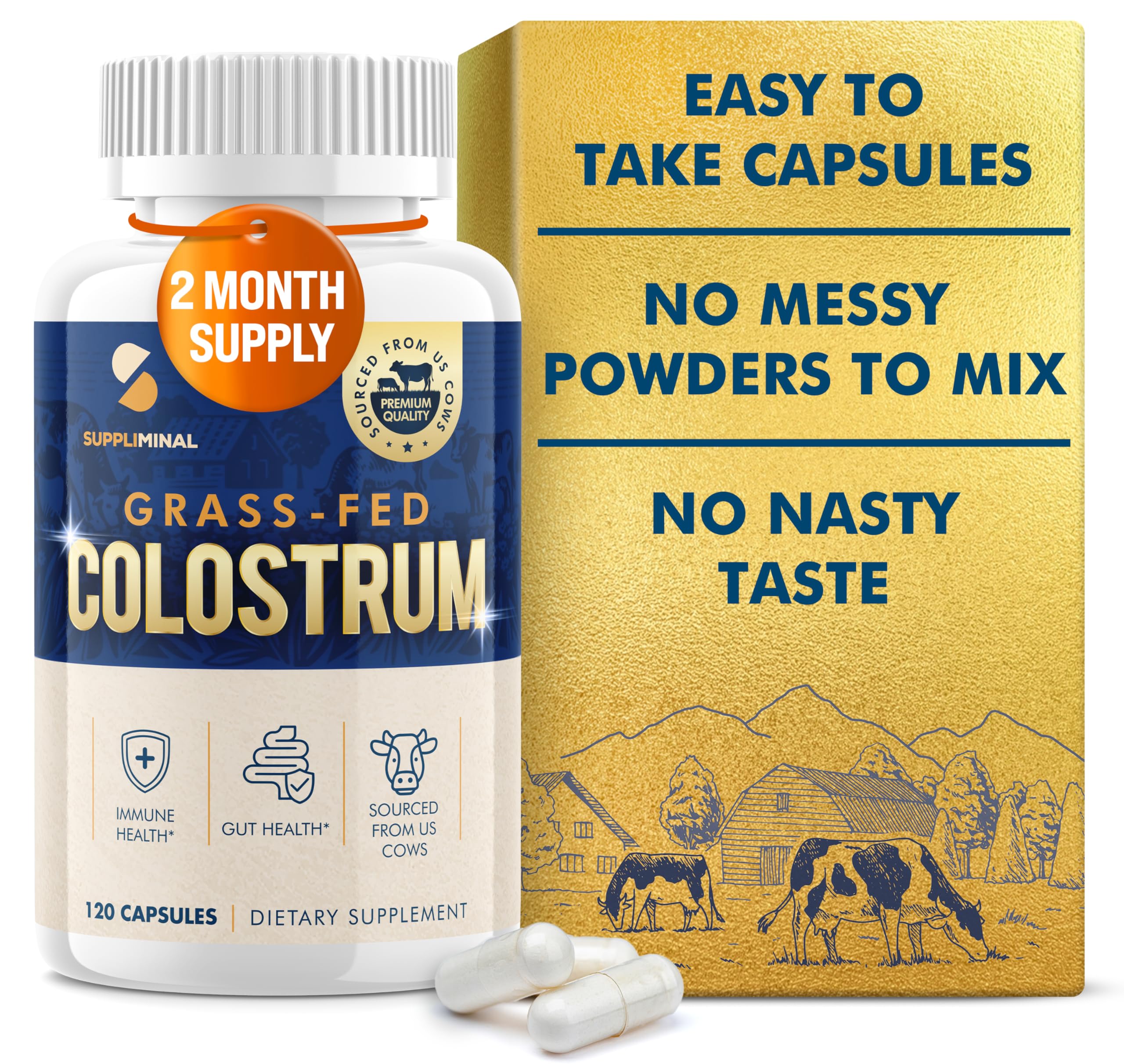 grass fed colostrum supplement capsules