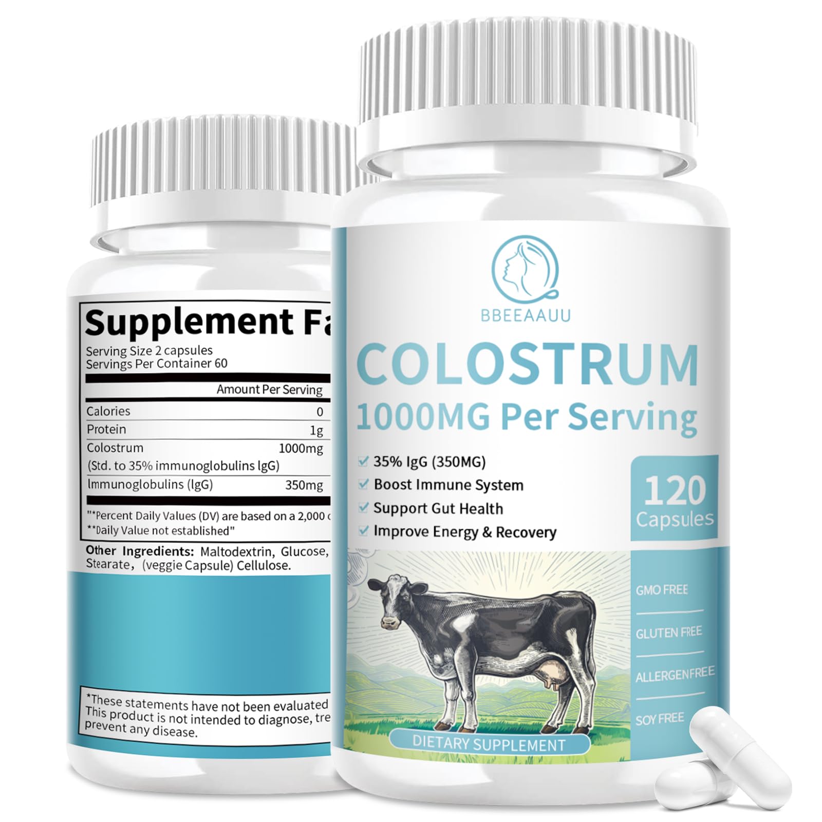 grass-fed colostrum supplement capsules