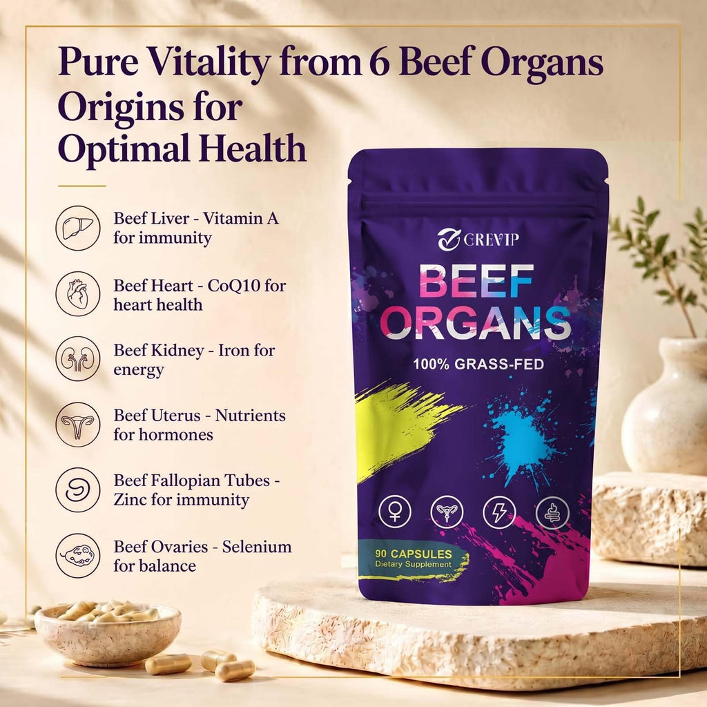 Grass fed liver capsules for vitality
