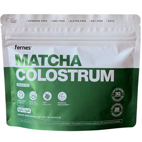 grass fed matcha colostrum powder