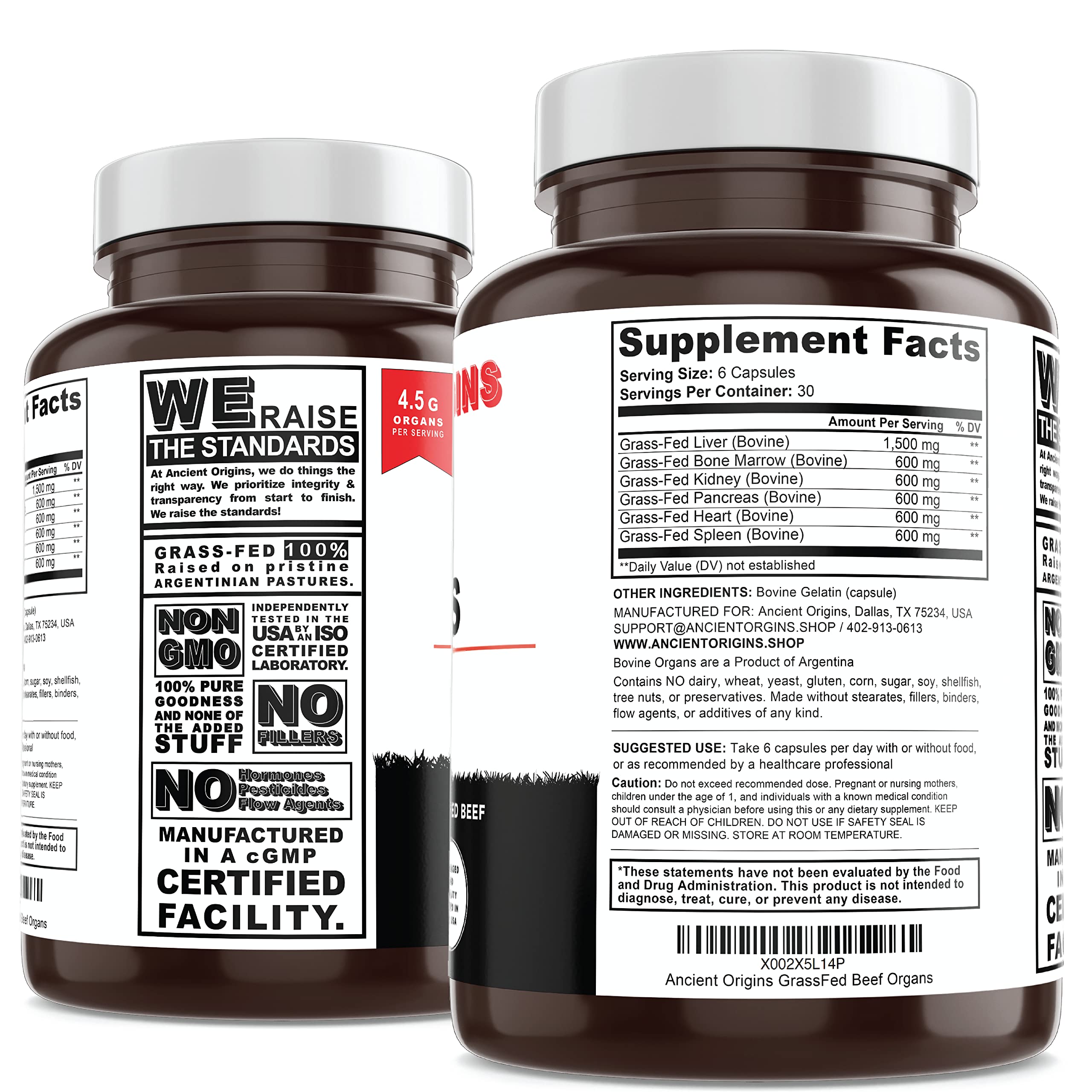 grass fed organ capsules for health