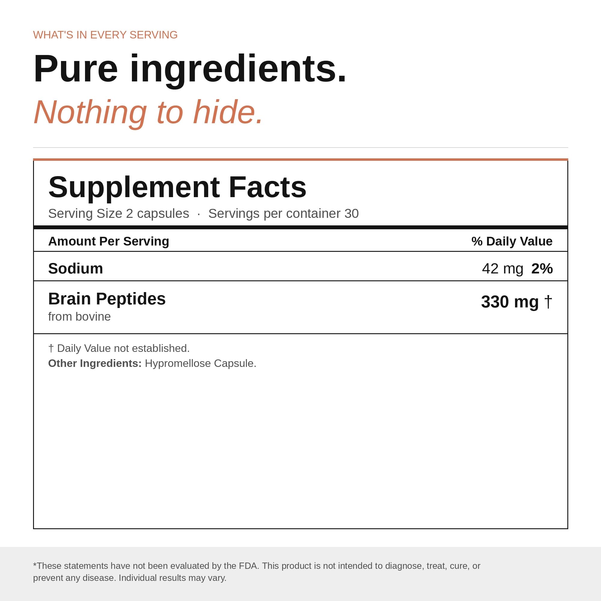 Grass-fed peptides for enhanced memory