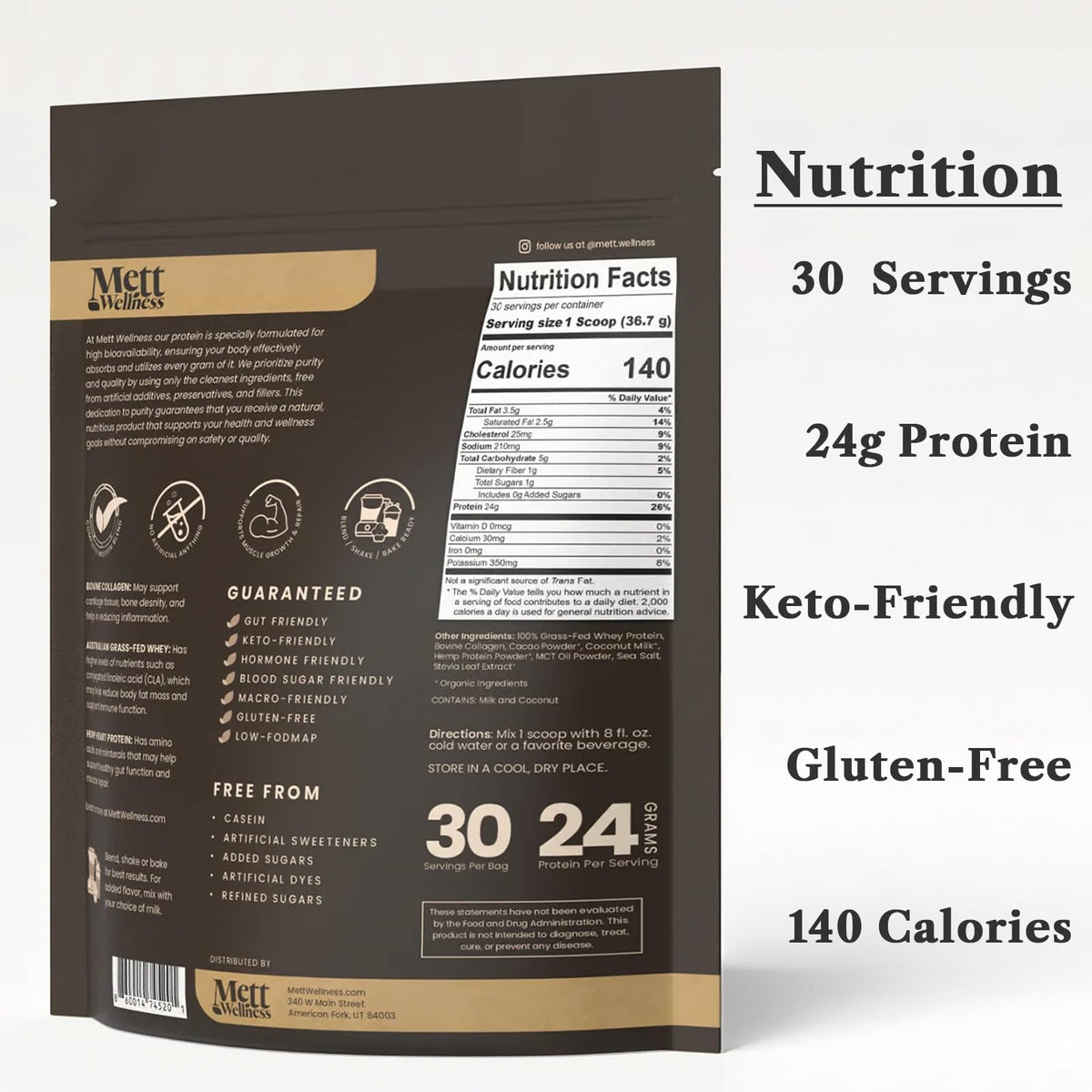 grass-fed whey and hemp protein blend