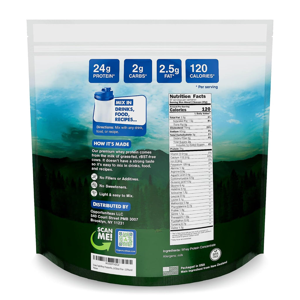 Grass fed whey protein for recovery