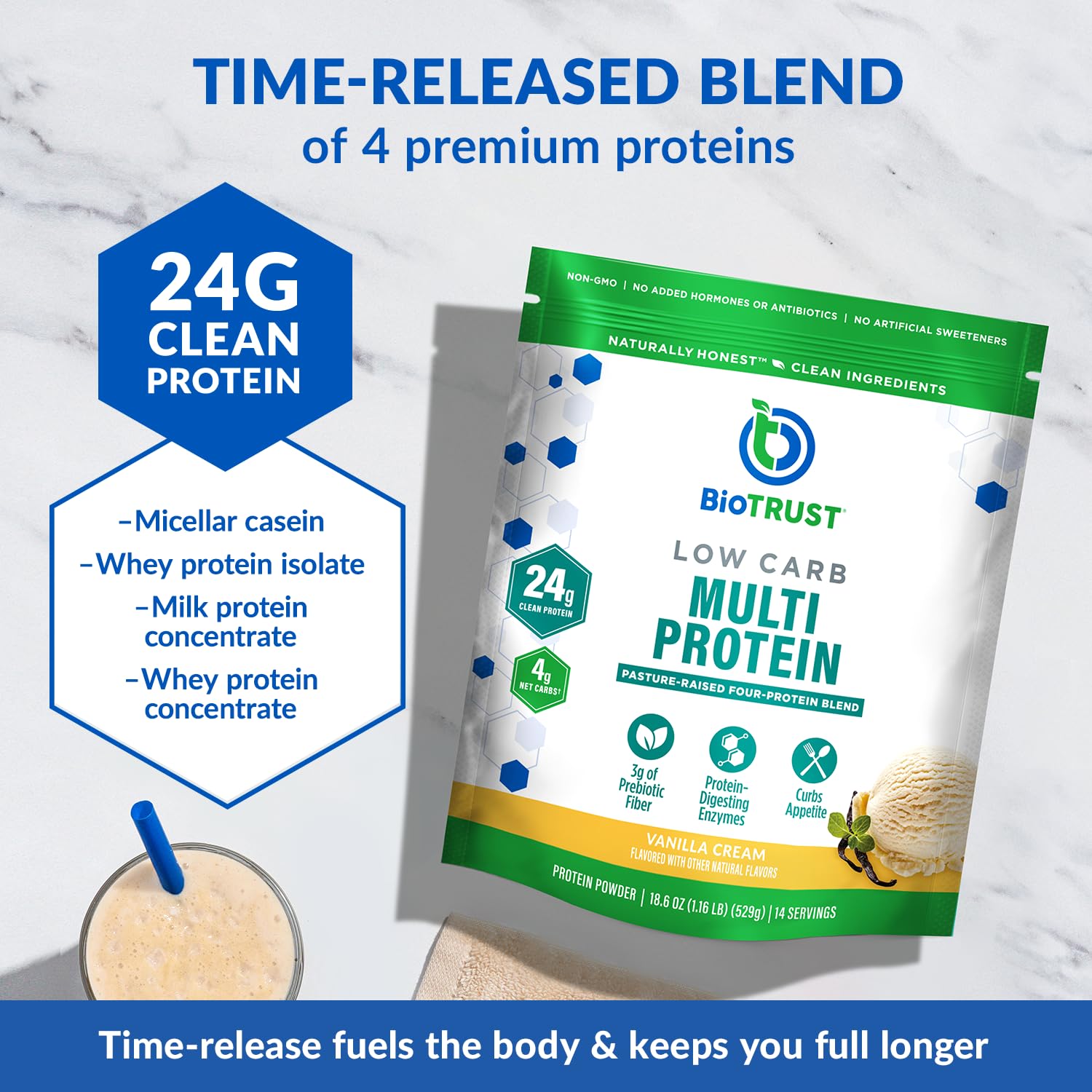 Grass fed whey protein vanilla flavour