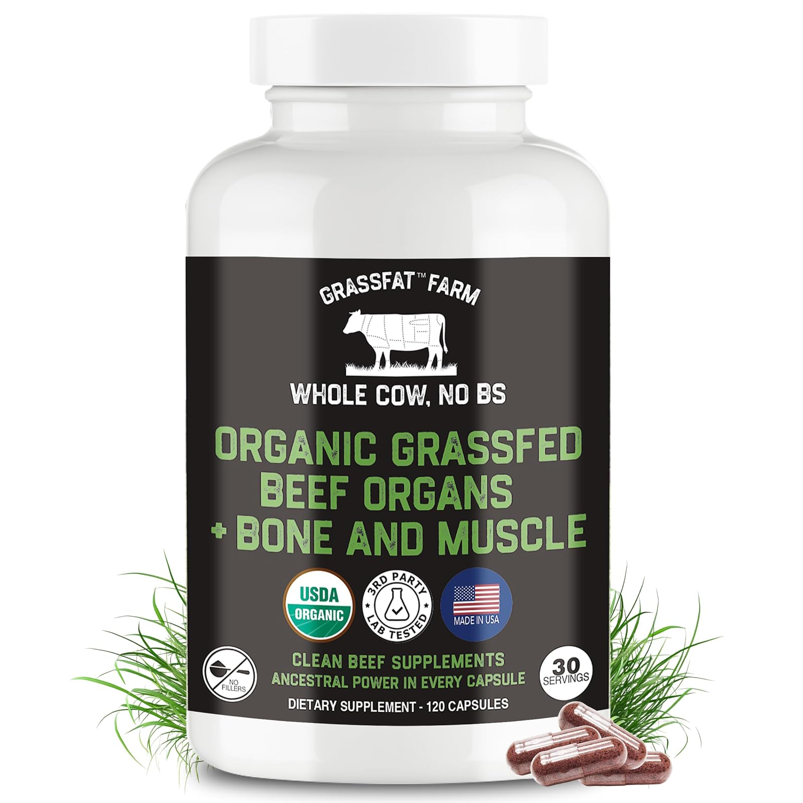 Grassfat Farm beef organ supplements