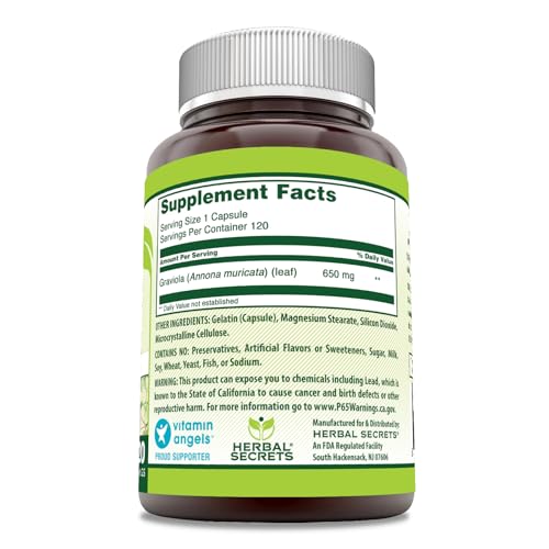 Graviola 650 mg vitamin benefits