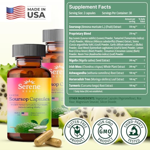 Graviola soursop herbal supplement benefits