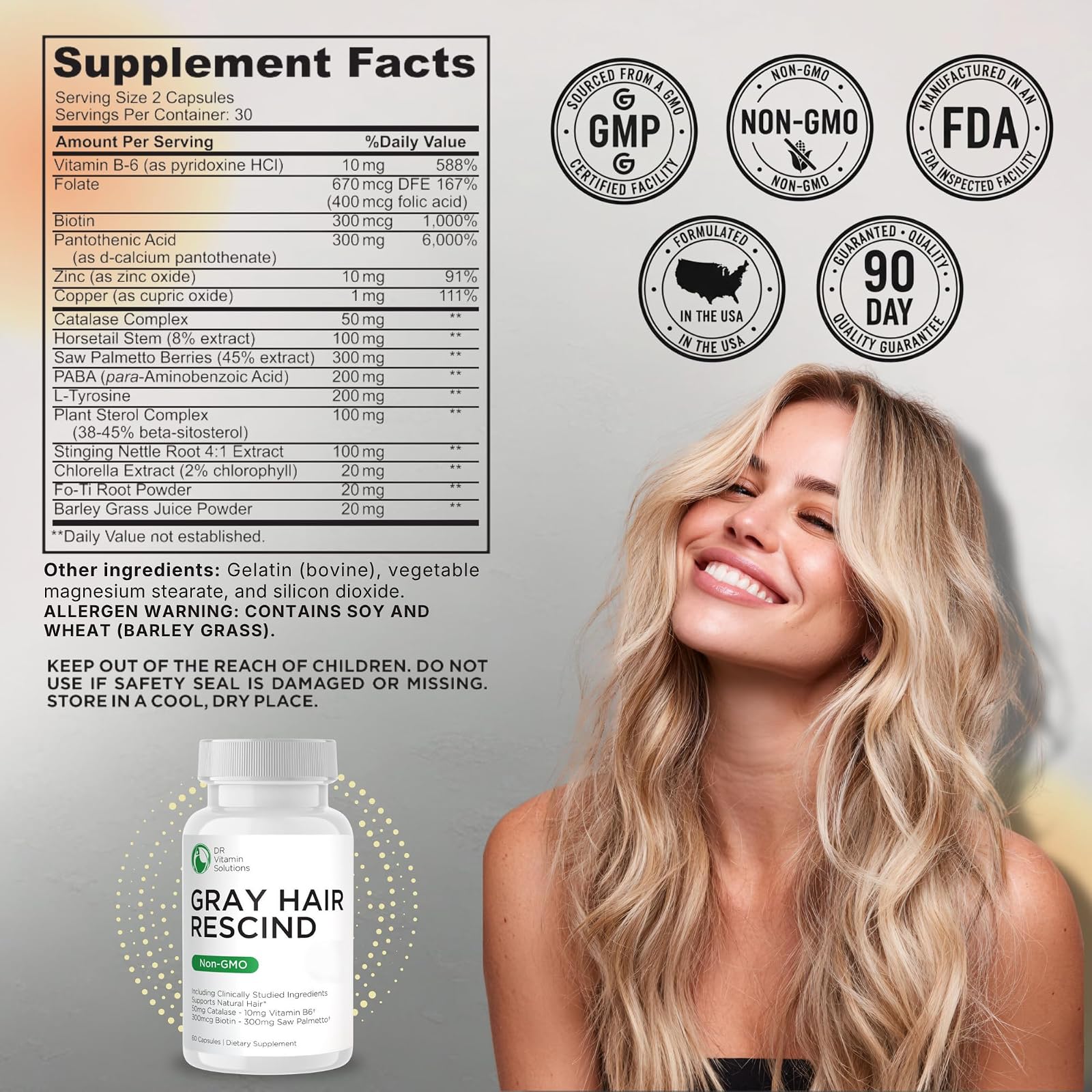 Gray Hair Rescind multivitamin for women