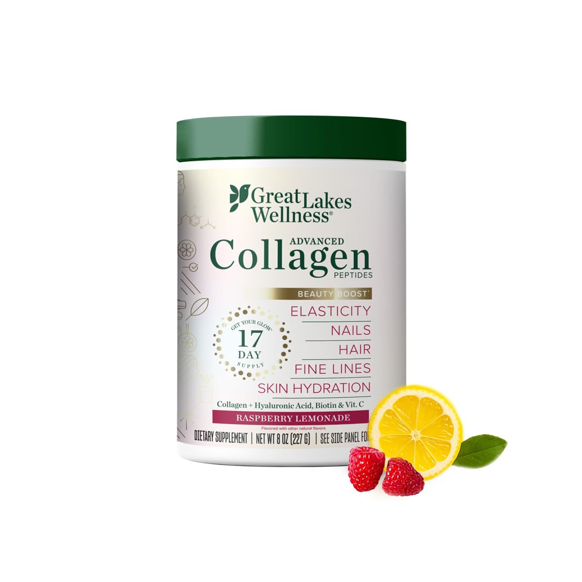 Great Lakes collagen peptides raspberry lemonade