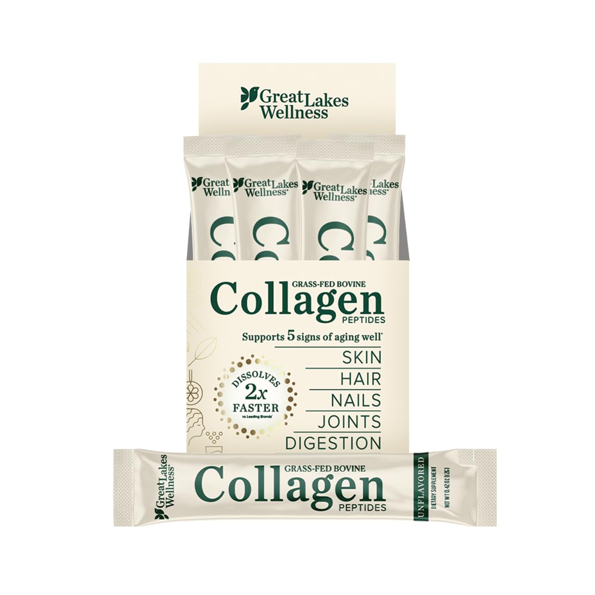 Great Lakes collagen peptides stick packs