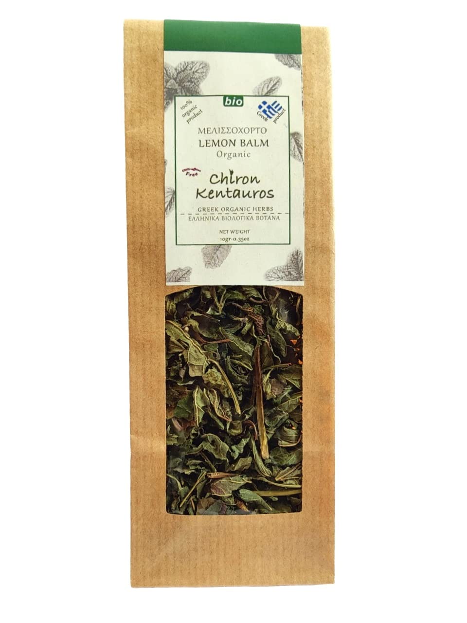 Greek Organic Melissa herbal tea leaves