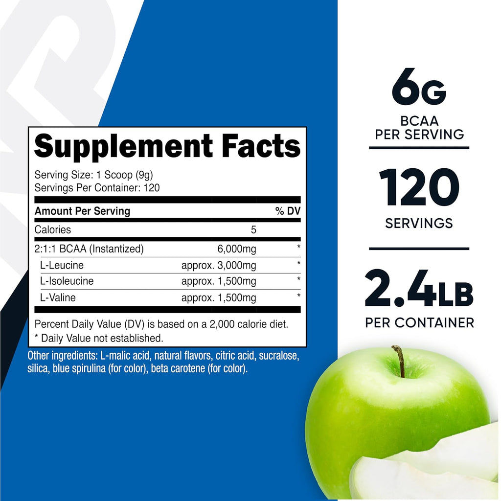 Green apple BCAA powder for workouts
