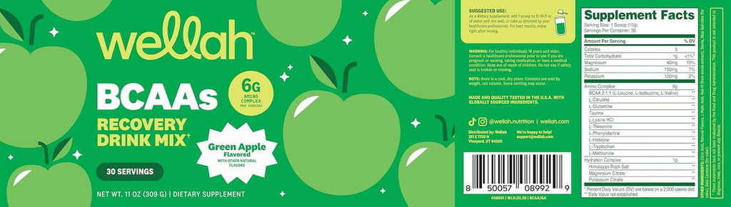 Green apple BCAAs for refreshing energy