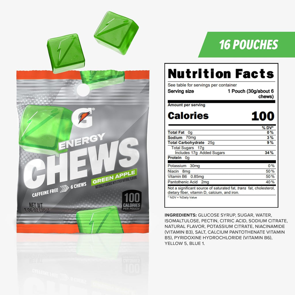 green apple endurance energy chews