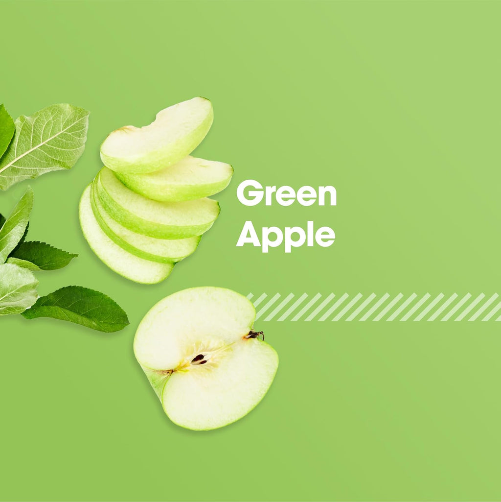 Green apple flavour pre-workout powder