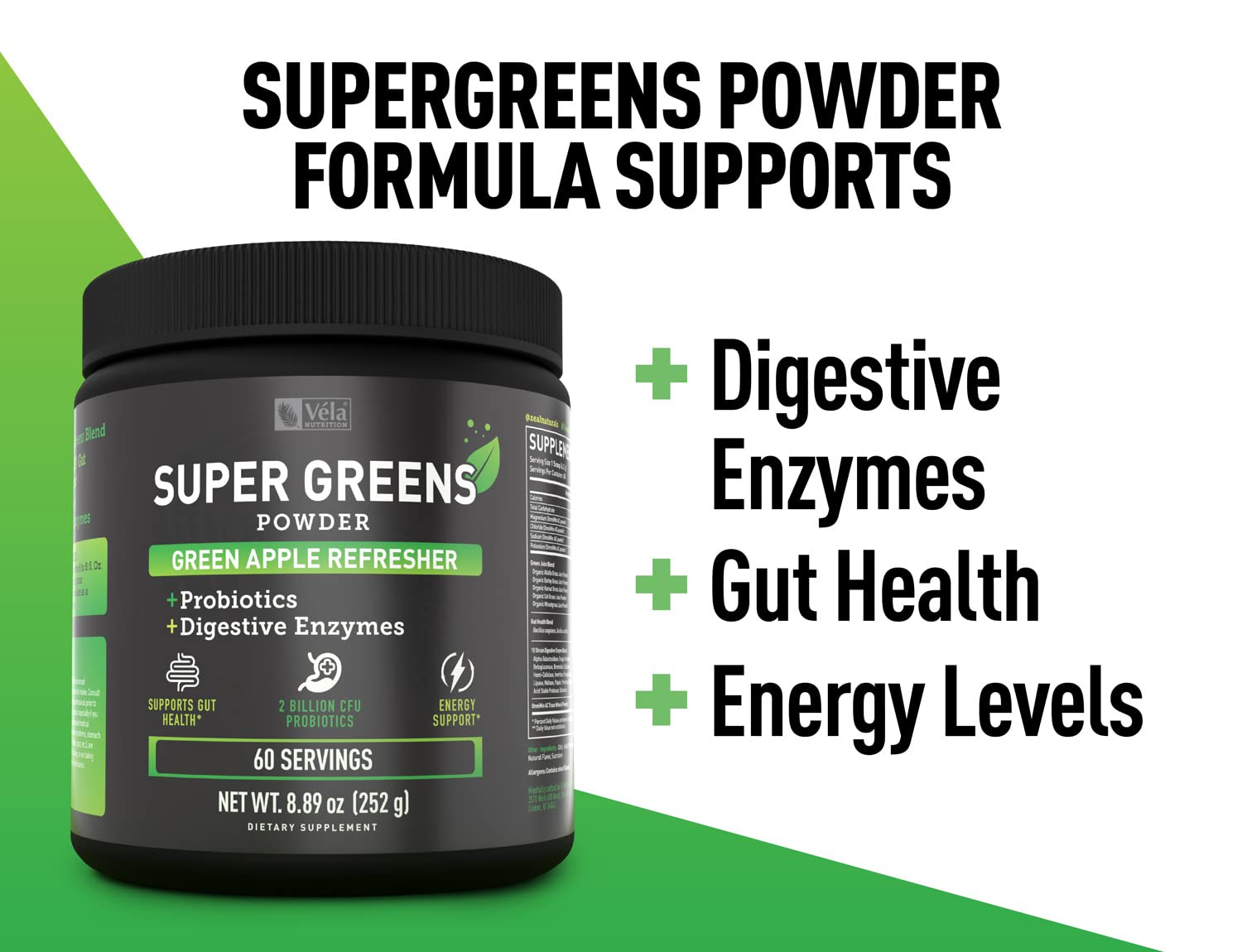 green apple flavour superfood supplement