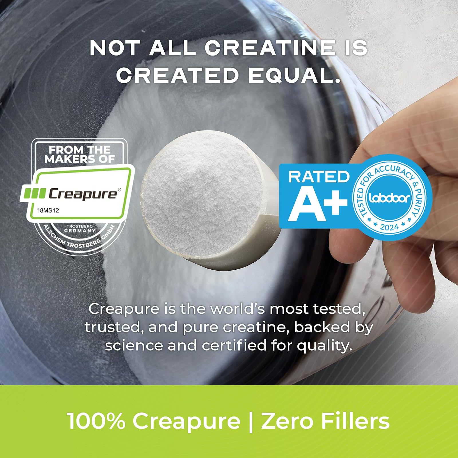 green apple flavoured creatine supplement