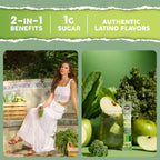 Green apple flavoured greens powders