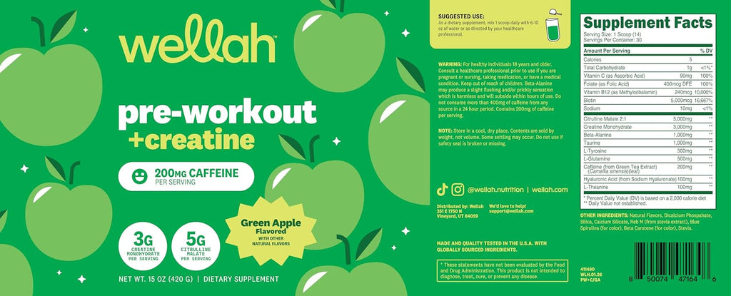 green apple pre-workout supplement