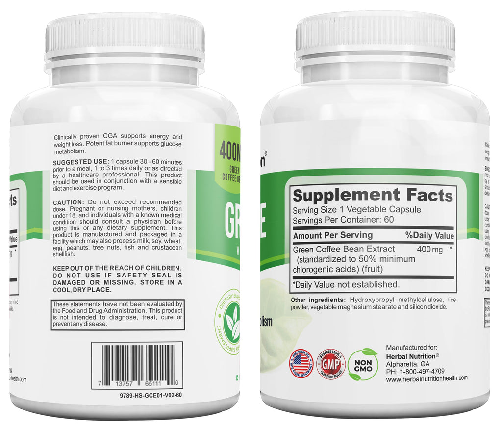 green coffee bean extract supplement Canada