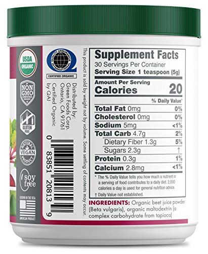 Green Foods beet root energy booster