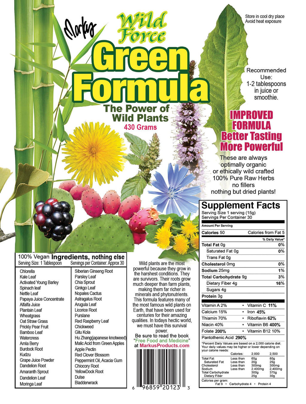 Green Formula herbal supplements benefits