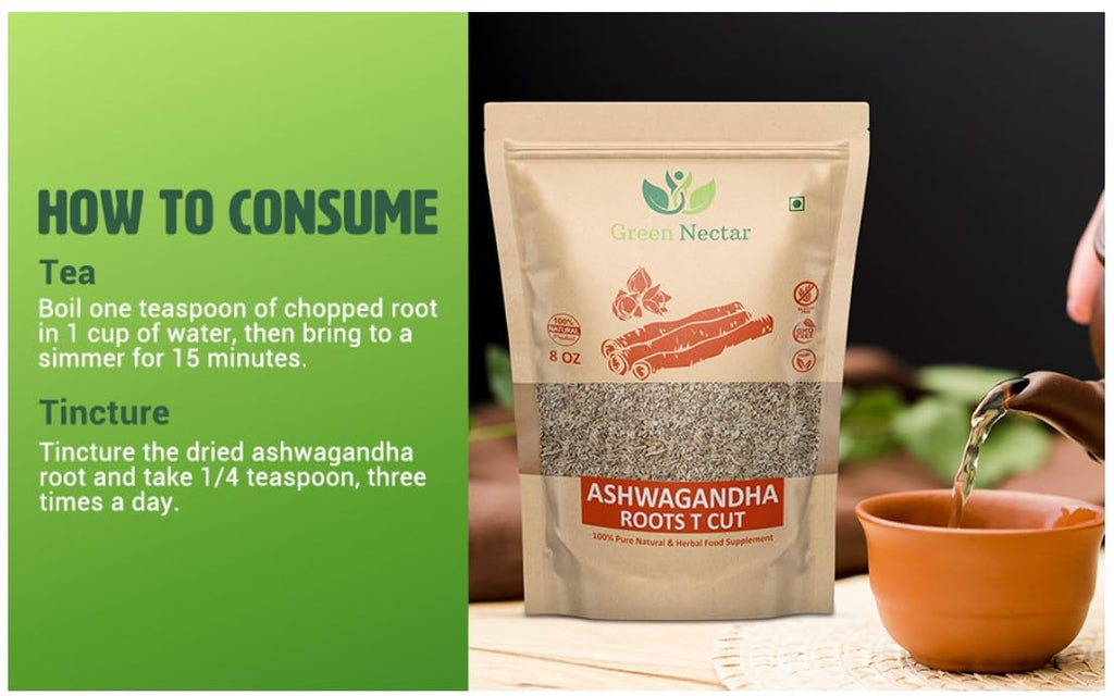 GREEN NECTAR ashwagandha tea cut