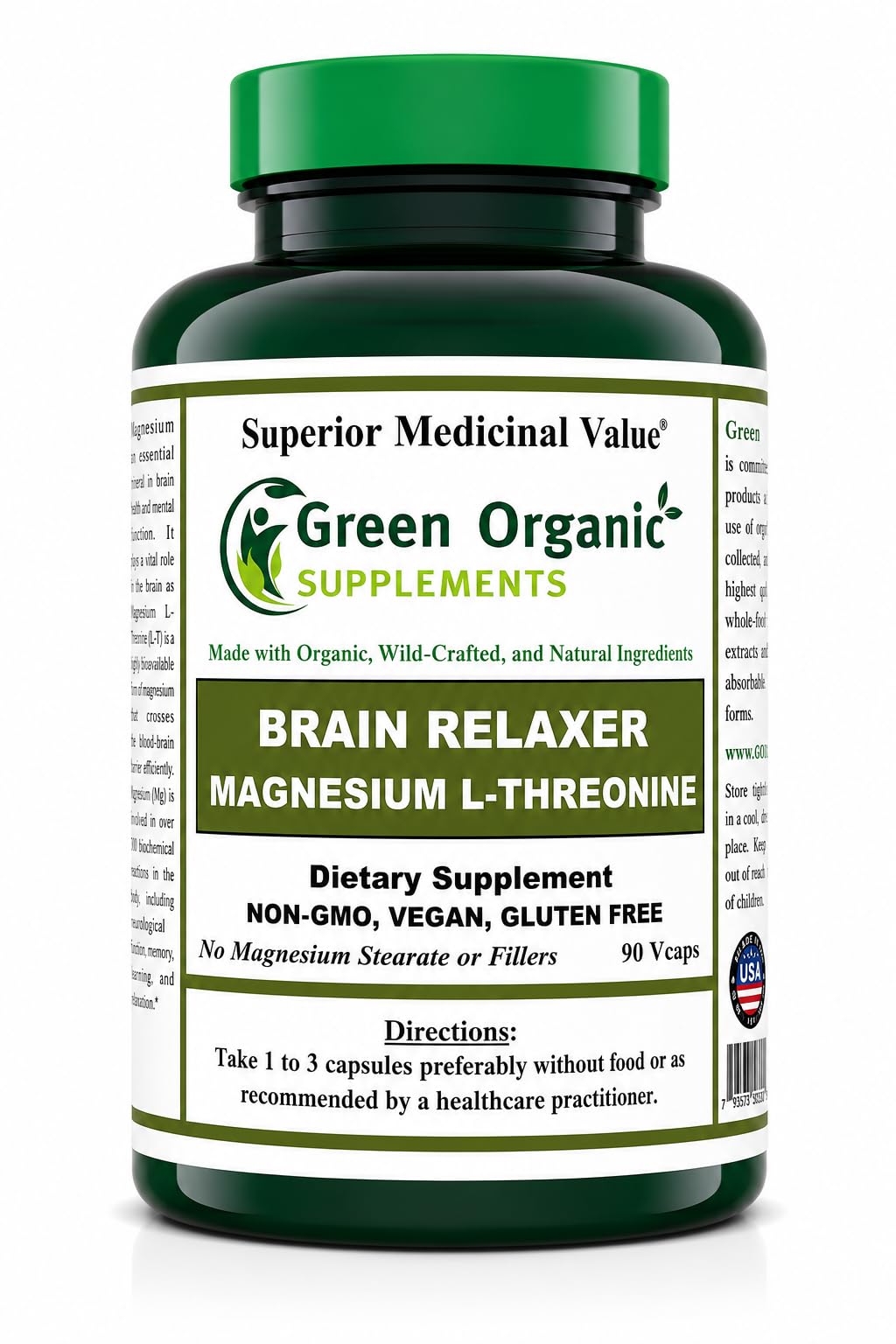 Green Organic Supplements magnesium L-Threonate benefits