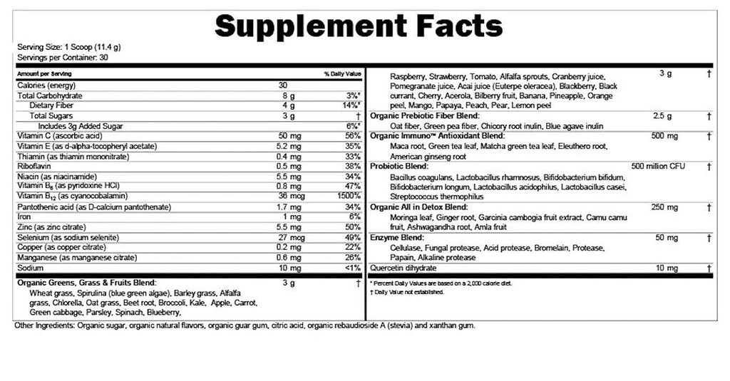green superfood with antioxidants