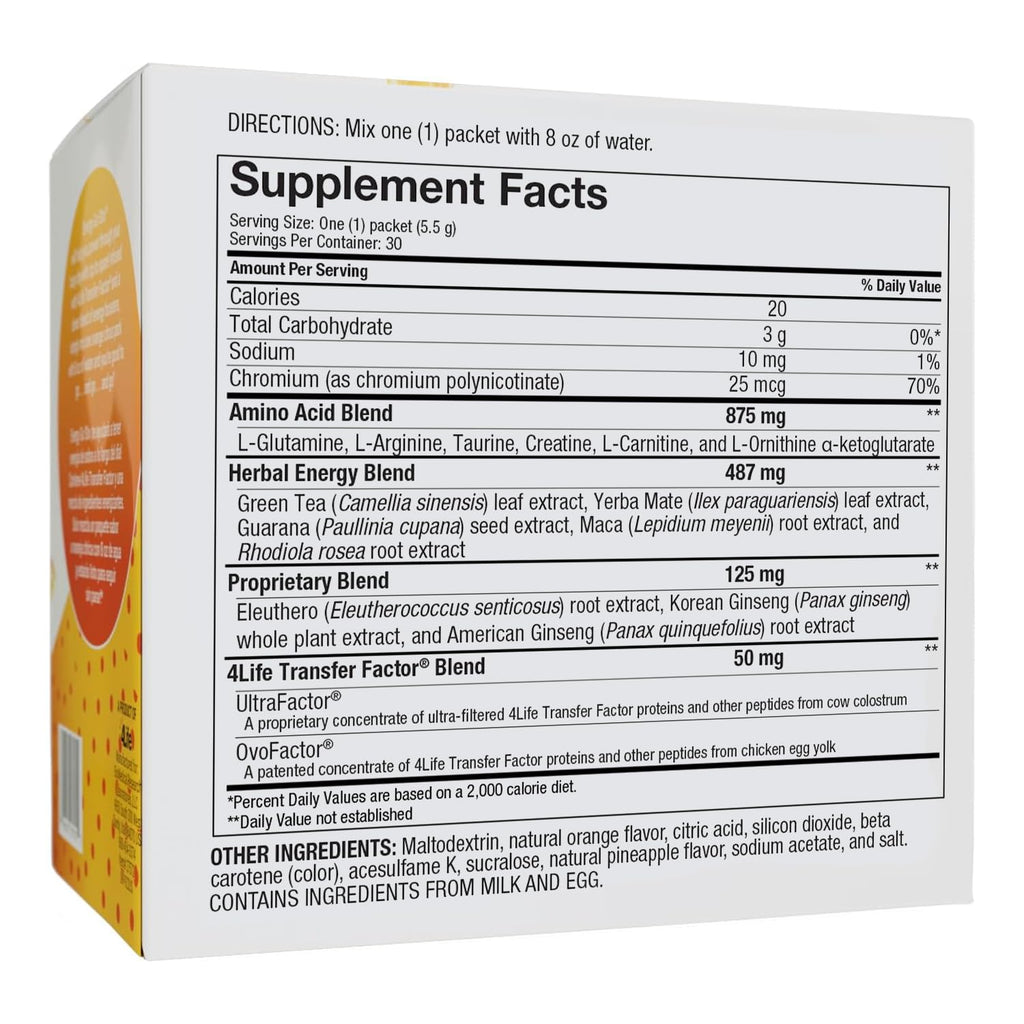 green tea energy supplement packs