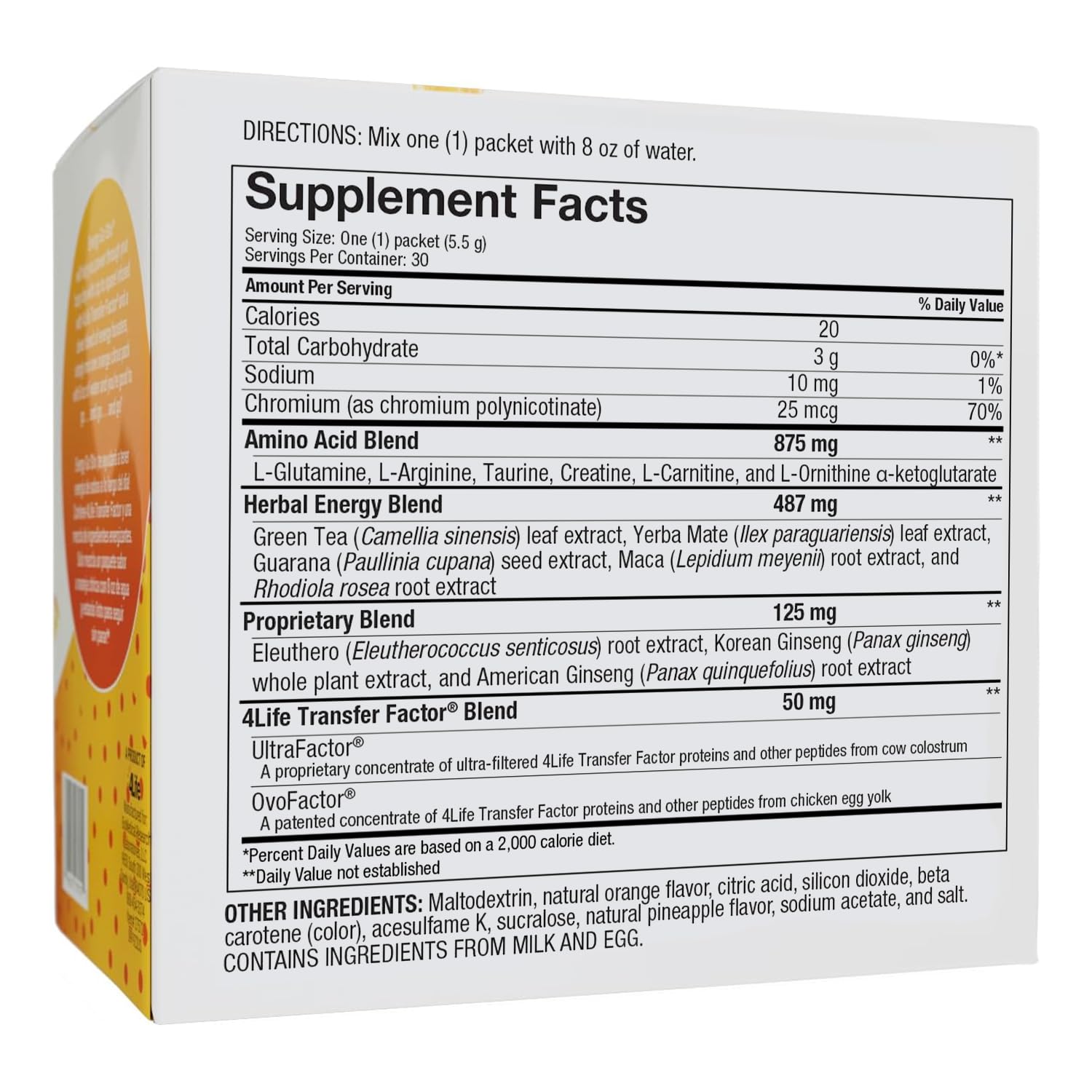 green tea energy supplement packs