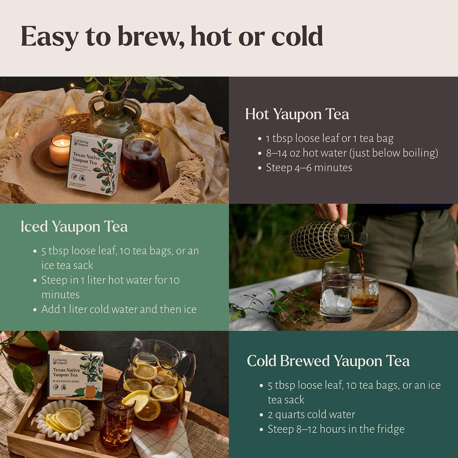 Green tea extract in teabags