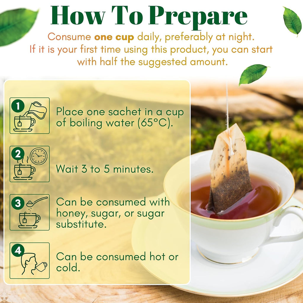 Green tea extract infused herbal tea