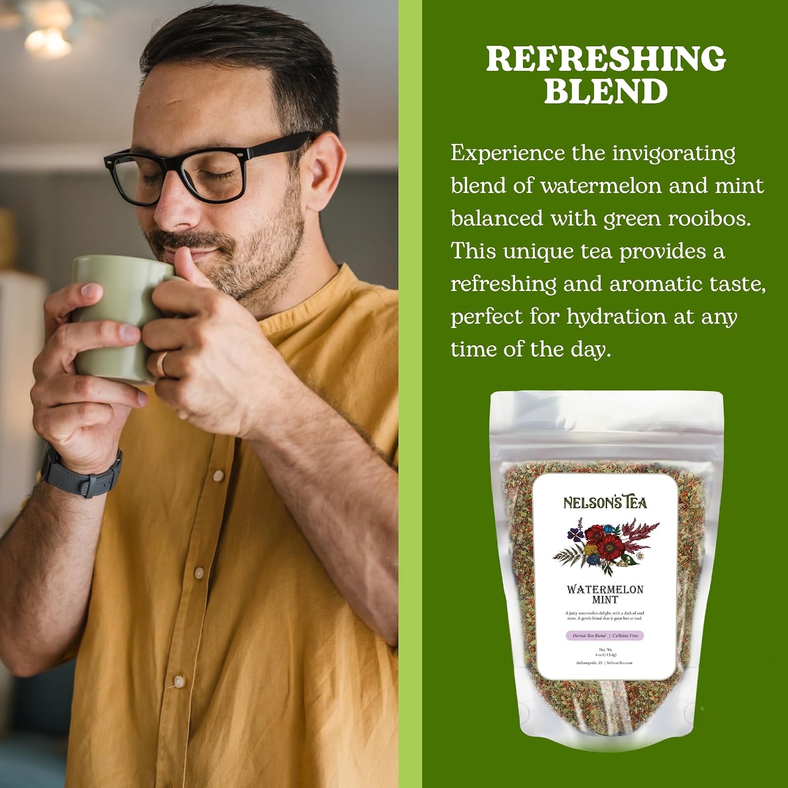 green tea extract with mint infusion