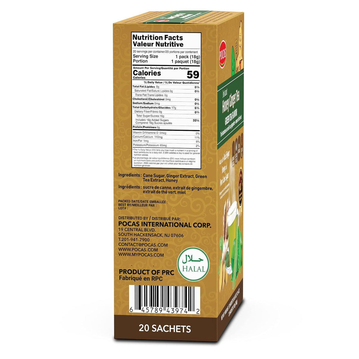 Green tea flavour herbal tea mix