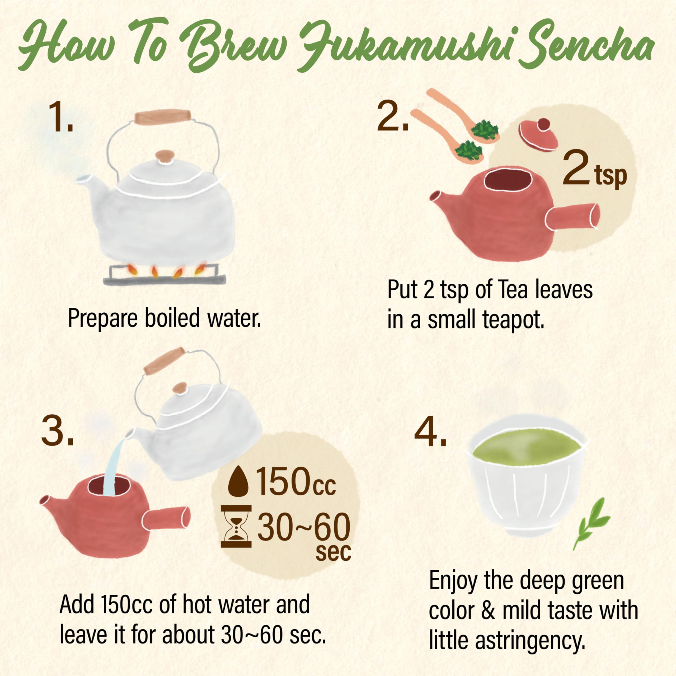green tea for a refreshing drink