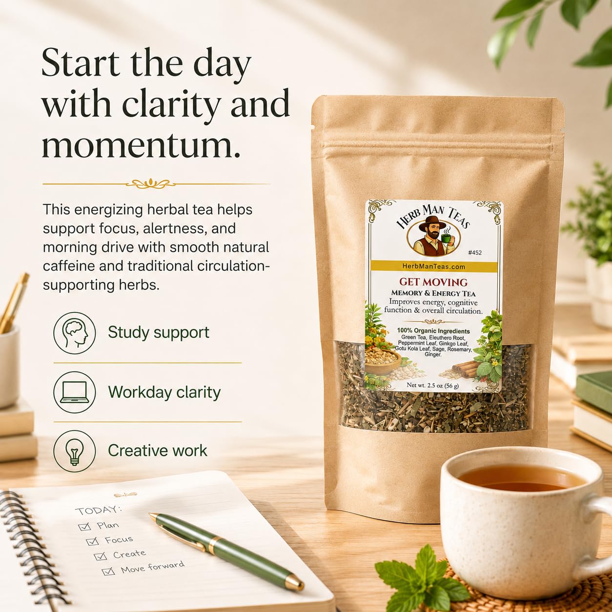 Green tea for cognitive support