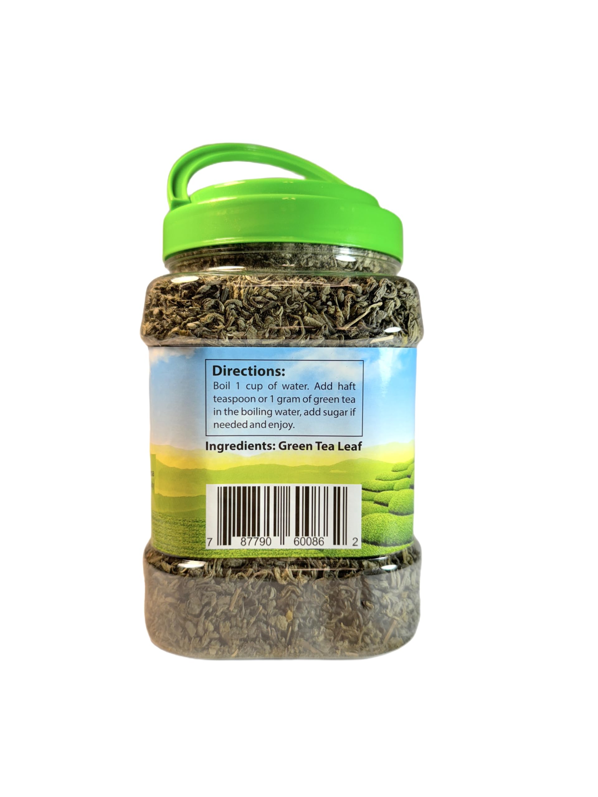 green tea in transparent bottle
