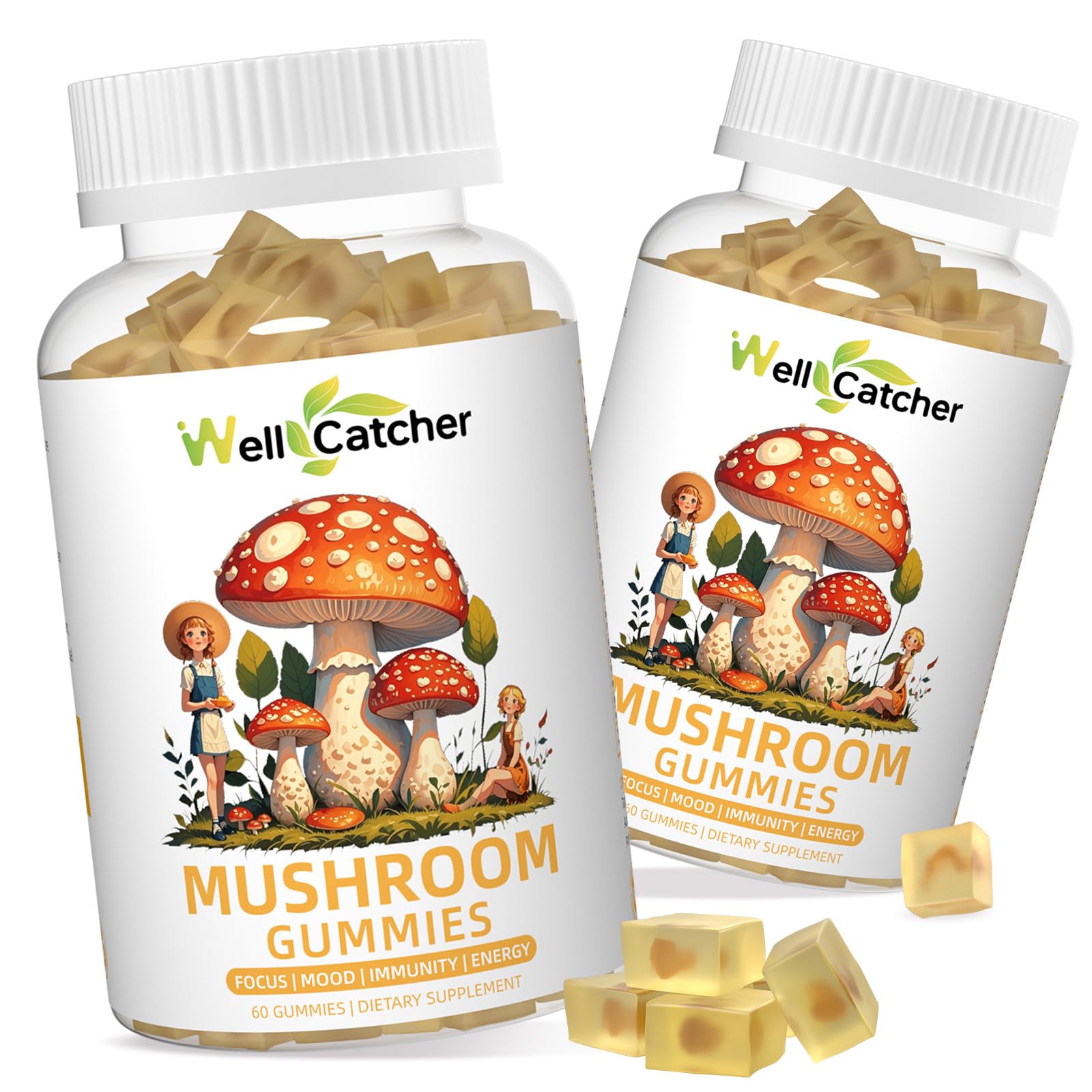 green tea infused mushroom gummies